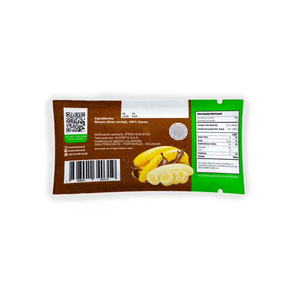 🍌 BANANO CRIOLLO CON CACAO - Vetalybrand